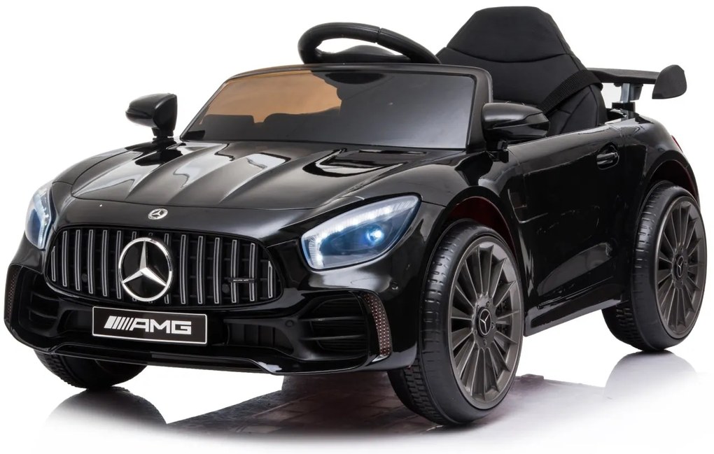 Dětské elektrické autíčko s dálkovým ovládáním BestBerg BBCC-50B – Mercedes-Benz AMG GT R / nosnost 25 kg / Li-Ion baterie / černá