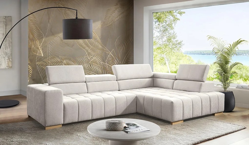 XXXLutz ROHOVÁ SEDAČKA, textil, krémová MID.YOU - Sedací soupravy - 000694006513