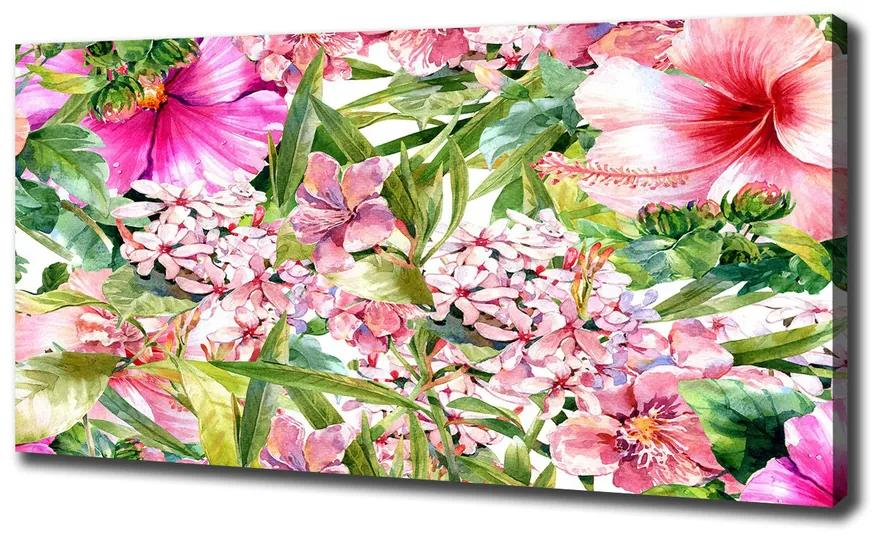 Wallmuralia Foto obraz canvas Květinový vzor 140x70 cm