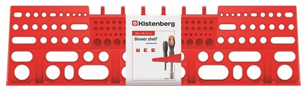 Kistenberg Držák na nářadí BINEER SHELFS 580x158mm, červený