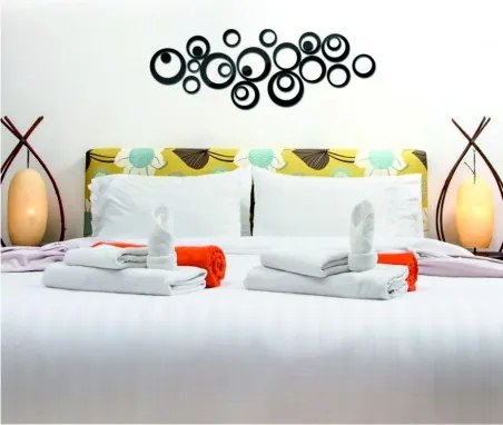 3D nálepky a samolepky, zrcadlové, barevné, dekorační nálepky, SV000004B - BLACK