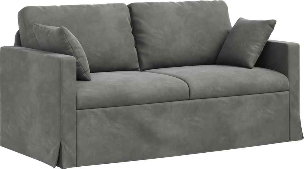 Set pohovek 2 ks Tmavě šedá samet 3407552