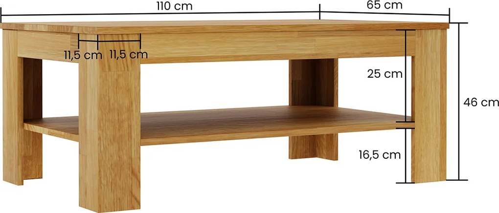 Massivo Konferenční stolek Ariva, dub