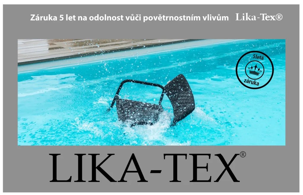 Doppler PARIS LIKA-TEX® antracit- luxusní zahradní 3místná pohovka