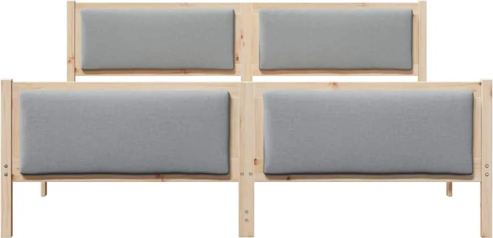 Rám postele s čelo Světle šedá 180 x 200 cm textil 3394248