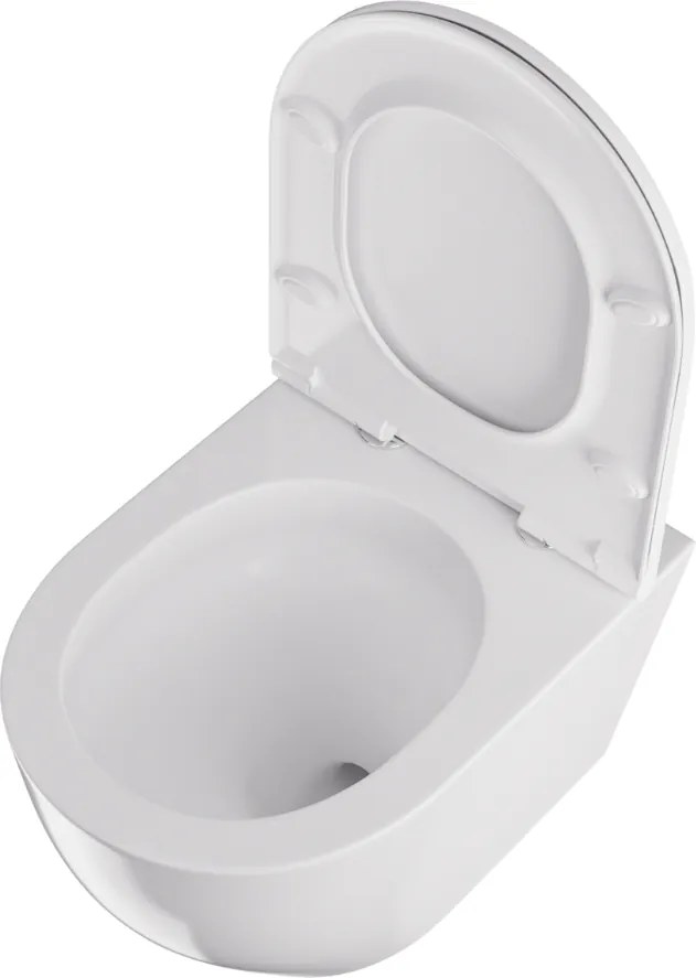 UPTrend Závěsný WC komplet bez příruby MILAGRO VORTEX TR2210R včetně Soft-Close sedátka, bílá lesk