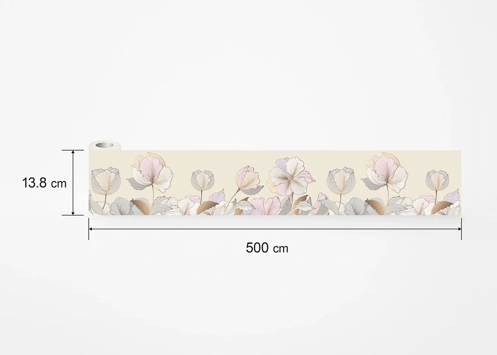Samolepící bordura na zeď Pastelová Grafika | 5 m x 13.8 cm | DWB8429