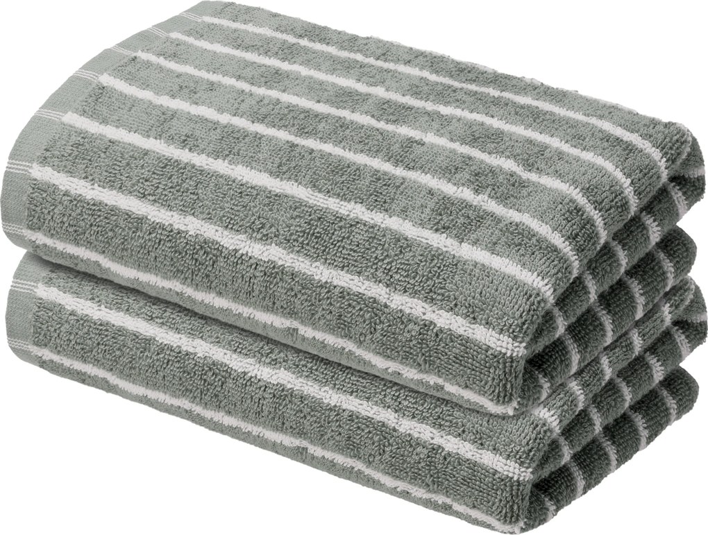 Livarno® Froté ručník, 2 kusy, 50 x 100 cm (zelená)