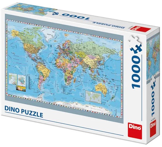 Dino Puzzle Politická mapa světa 1000 dílků
