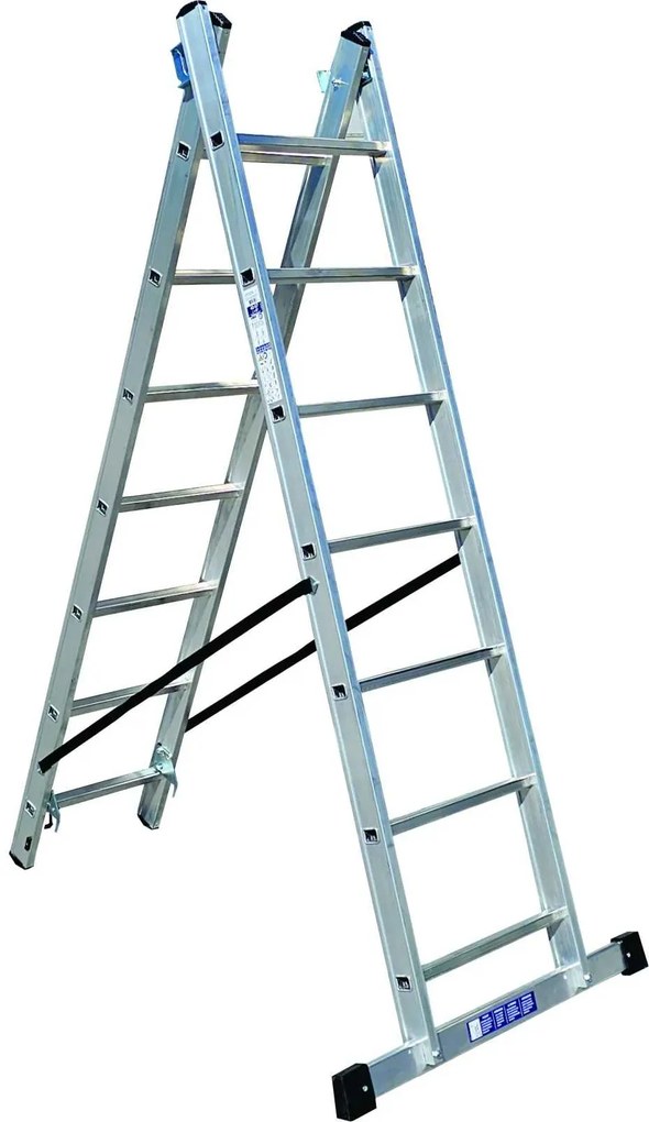 Alpos Hliníkové štafle - žebřík profi, 2x6 příček, 40-06 2,99 m x 3,82 m