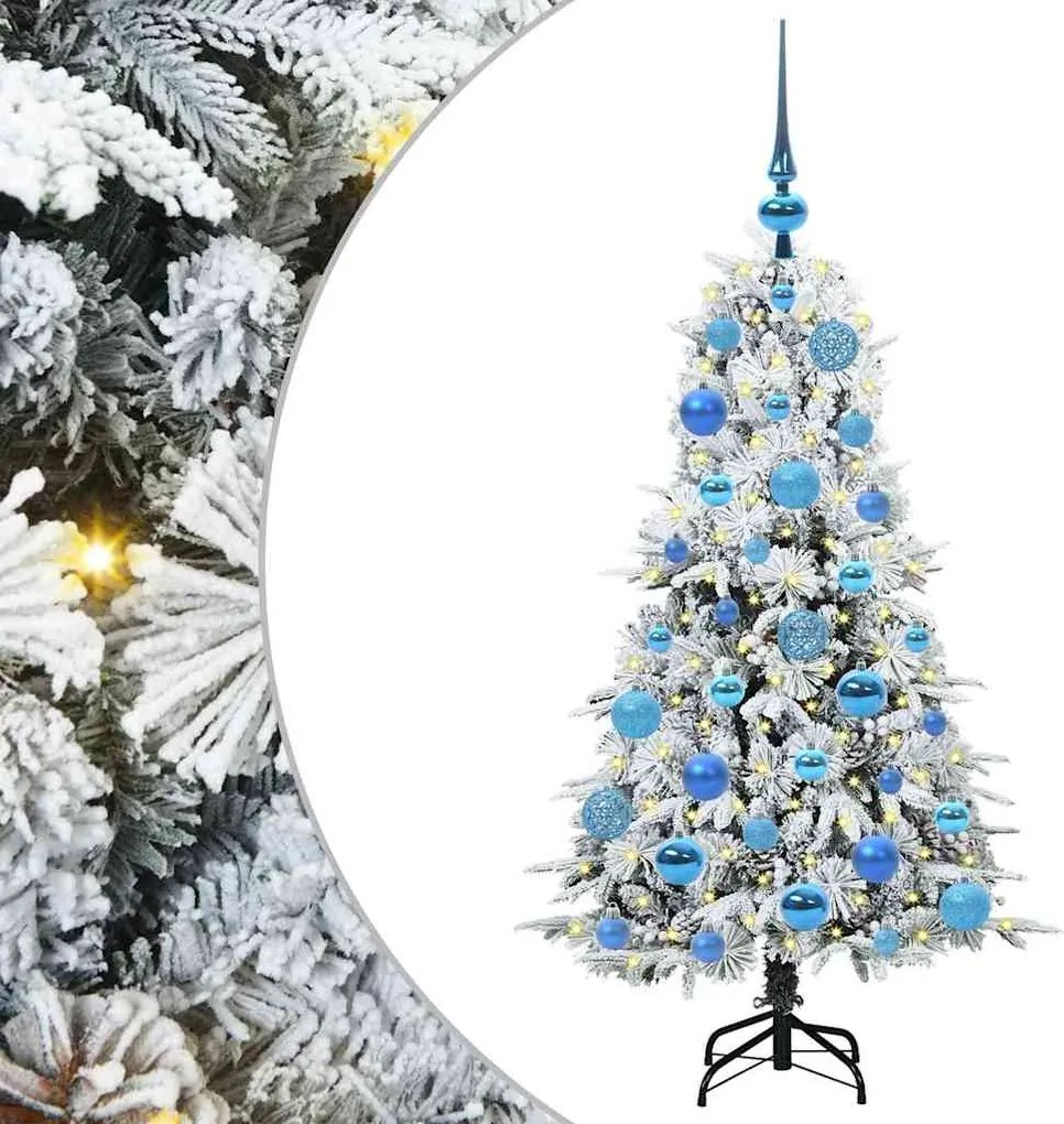 Umělý Skládací Vánoční Strom s stojanem Bílá 120 cm PE a PVC 3397465