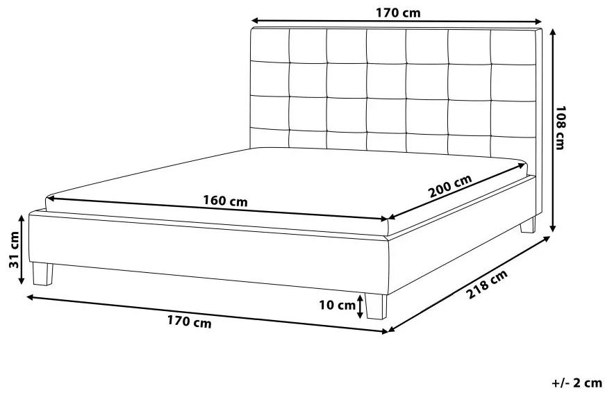 Manželská postel 160 cm ROLLA (s roštem) (tmavě šedá). 1007492
