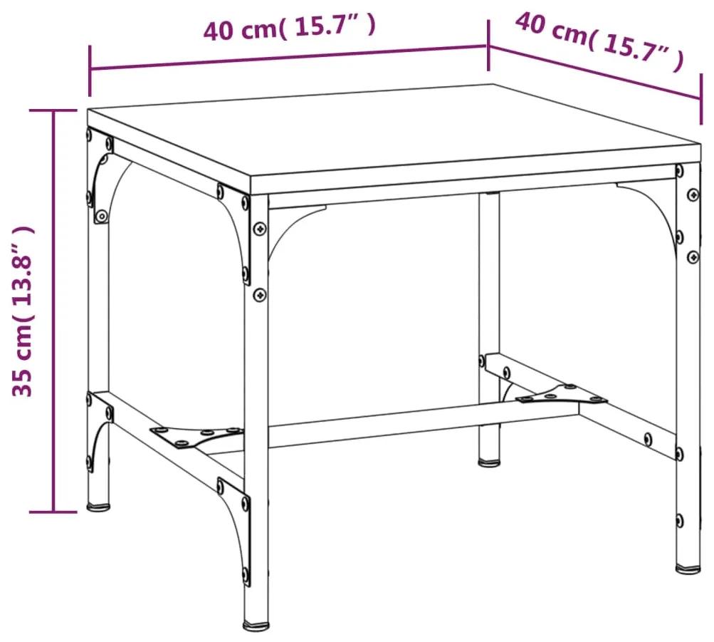 Odkládací stolky 2 ks hnědý dub 40x40x35 cm kompozitní dřevo - Default Title