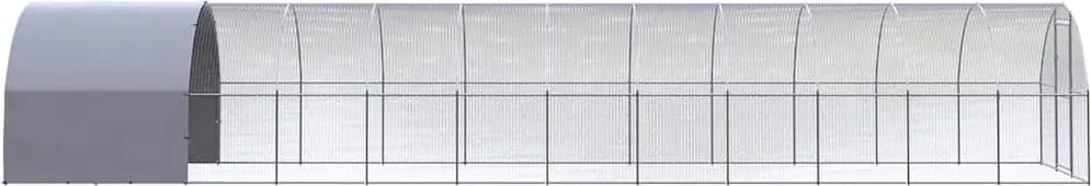 Venkovní klec pro kuřata 3 x 12 x 2 m pozinkovaná ocel 3095477