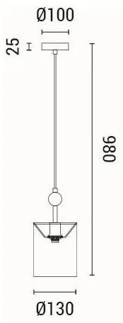Lustr na lanku VERONA 1xE14/15W/230V