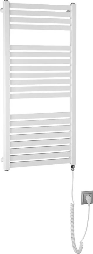 Aqualine Aqualine, TONDI-E elektrické topné těleso, rovné, 450x970 mm, 300 W, bílá, DE450T