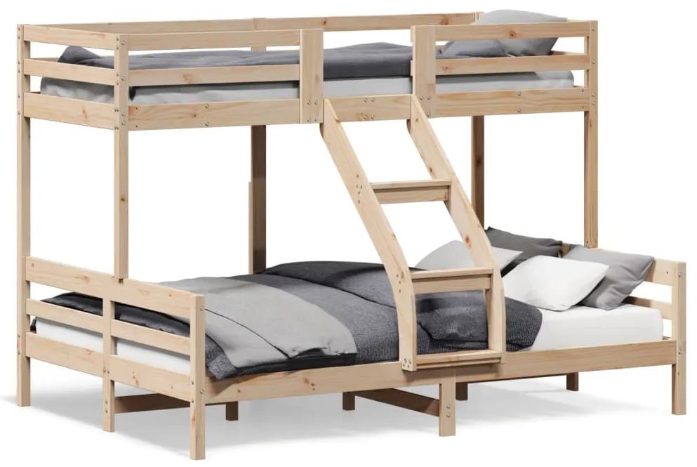 Patrová postel 80 x 200/140 x 200 cm masivní borové dřevo,  3207165