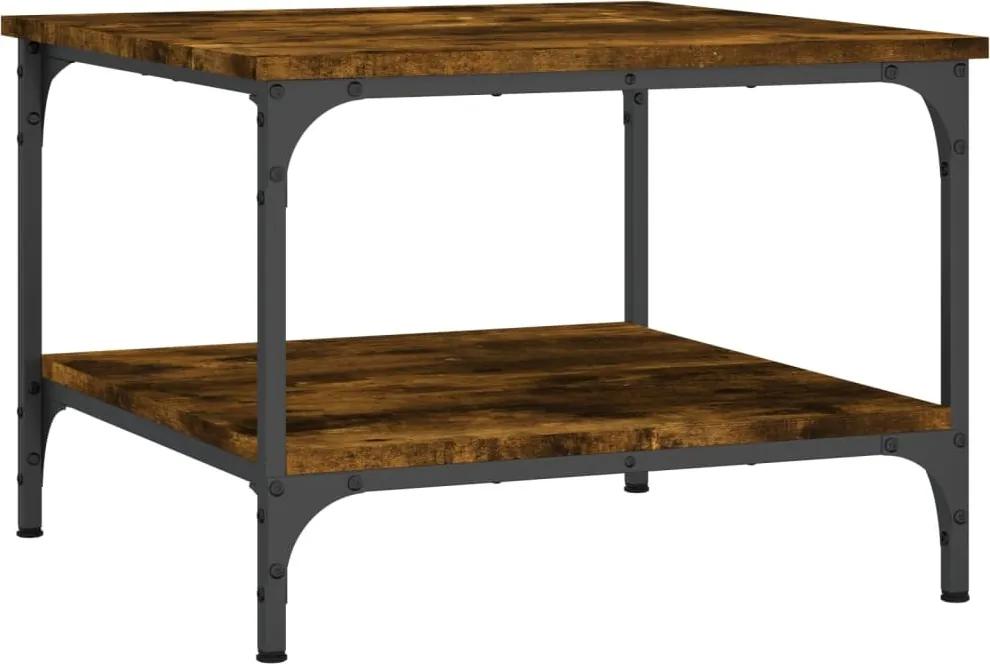 vidaXL Konferenční stolek 55 x 55 x 40 cm kompozitní dřevo [832830] Barva: hnědý dub