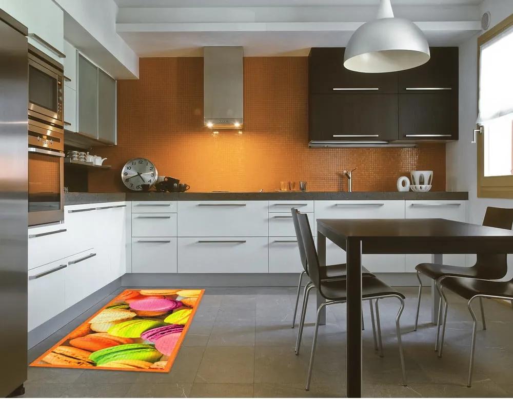 Vysoce odolný kuchyňský běhoun Floorita Macarons, 60 x 190 cm