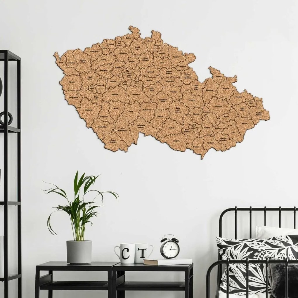 DUBLEZ | Korková mapa okresů Česka | Obraz
