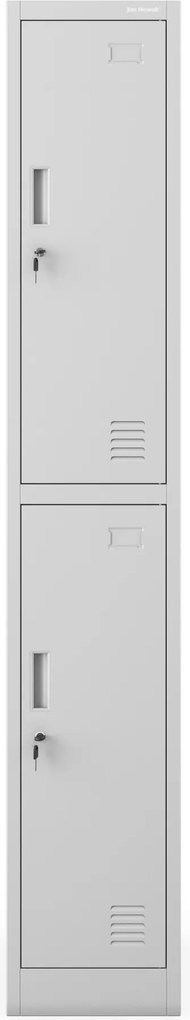 Šatní skříň pro zaměstnance šedá, 316,5x1850x450 mm: IGOR 1 Plus