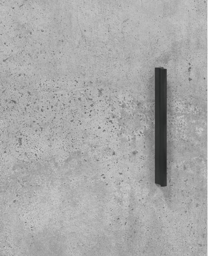 Skříň highboard betonově šedá 69,5x34x180 cm kompozitní dřevo,  3199765