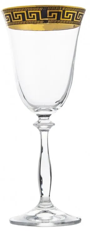 BOHEMIA ANGELA VERSO GOLD SKLENICE NA VÍNO 250 ML SADA 6 KS