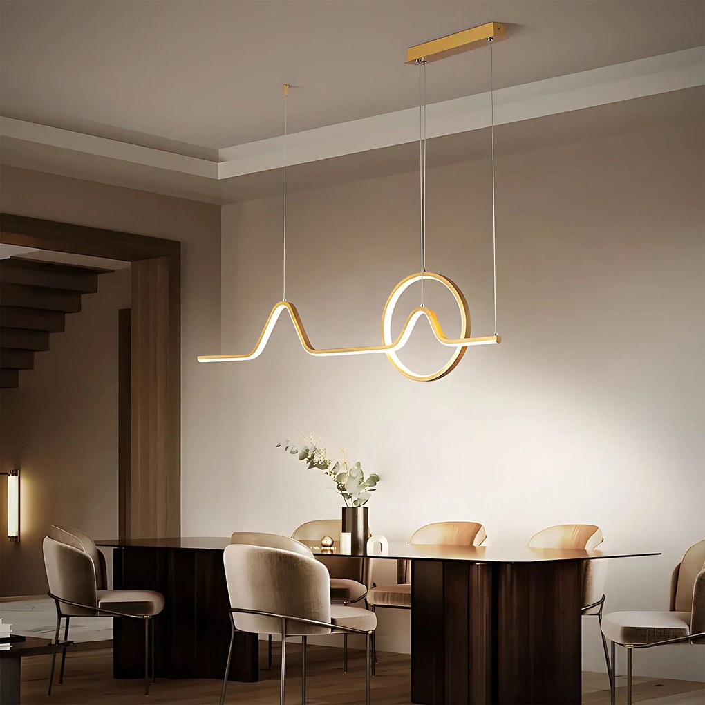 Toolight Závěsné LED osvětlení E6 LHJ022-CP 120 cm zlaté