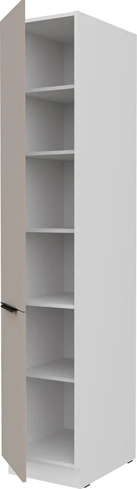 ARIA lb | vysoká skříňka 40 DK-210 2F potravinová s policemi | 40 cm | ANTI FINGERPRINT povrch | bílá/béžová