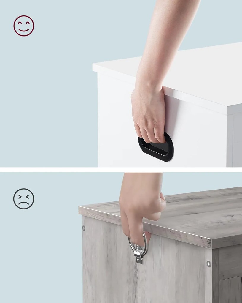 Truhla s úložným prostorem a lavicí Vasagle Minimal 80 cm bílá