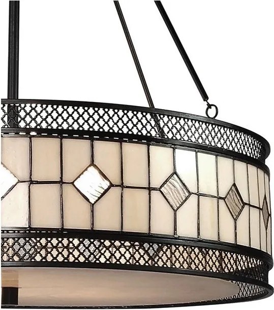 Kovové závěsné svítidlo se skleněným stínidlem ø 60 cm Waldorf – Premier Housewares