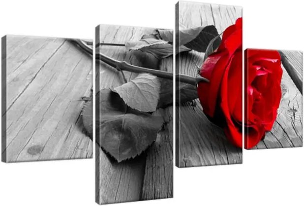 Obraz na plátně Červená růže 120x70cm 1138A_4AA