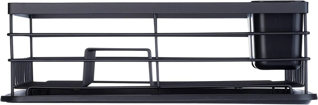 Odkapávač na nádobí, černý, se stojánkem na příbory LKA, 45x34x15
