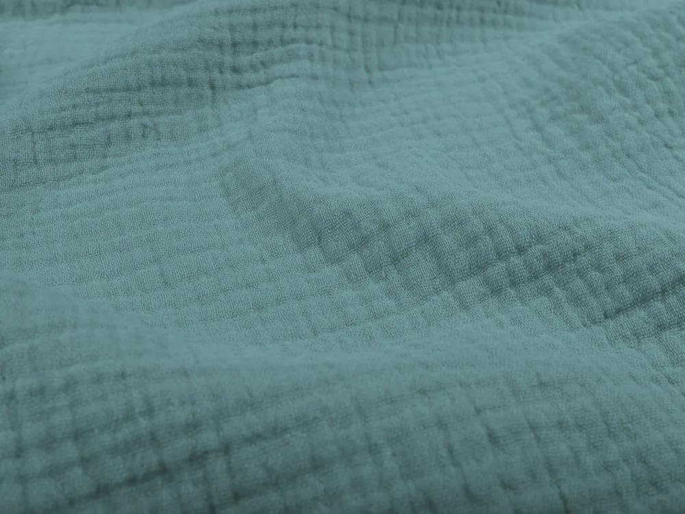 Biante Mušelínové ložní povlečení Nature MSN-019 Pastelově modrozelené Jednolůžko 140x200 a 70x90 cm