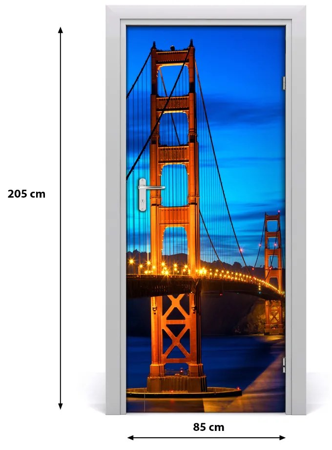 Fototapeta samolepící dveře Most San Francisco 85x205 cm