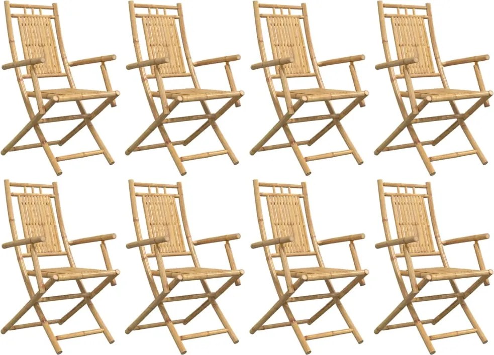 Skládací židle 8 ks 53x66x99 cm bambus 3278516