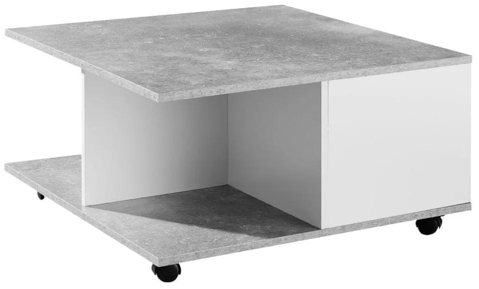 Bruxxi Konferenční stolek Dera, 70 cm, šedá