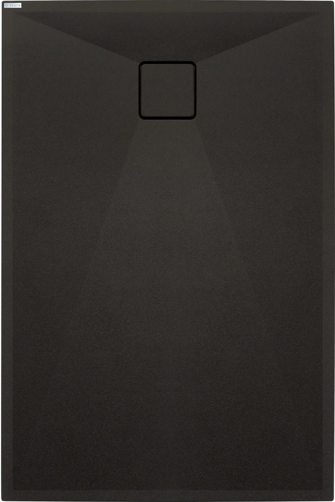 Deante Correo, obdélníková granitová sprchová vanička 140x90 cm, černá matná, DEA-KQR_N47B