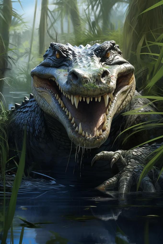 Plakát -Divoký aligátor