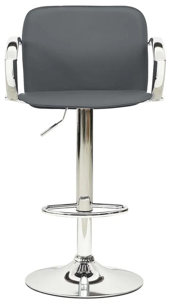 vidaXL Barové židle 2 ks šedé umělá kůže