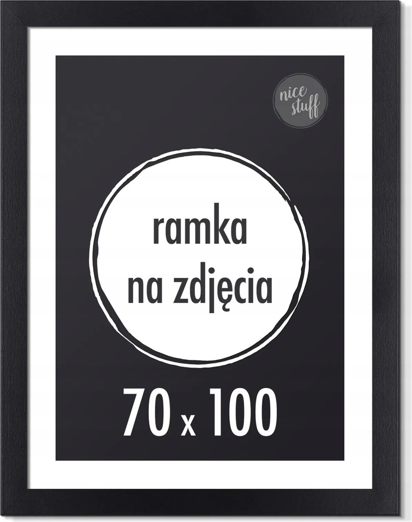 Rámeček 70x100 rámečky na fotografie B1 rámeček černý rám Mdf velký 100x70 cm
