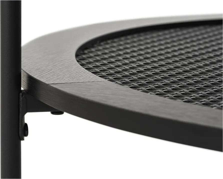 Černý kulatý konferenční stolek ø 80 cm Pensacola – Unique Furniture