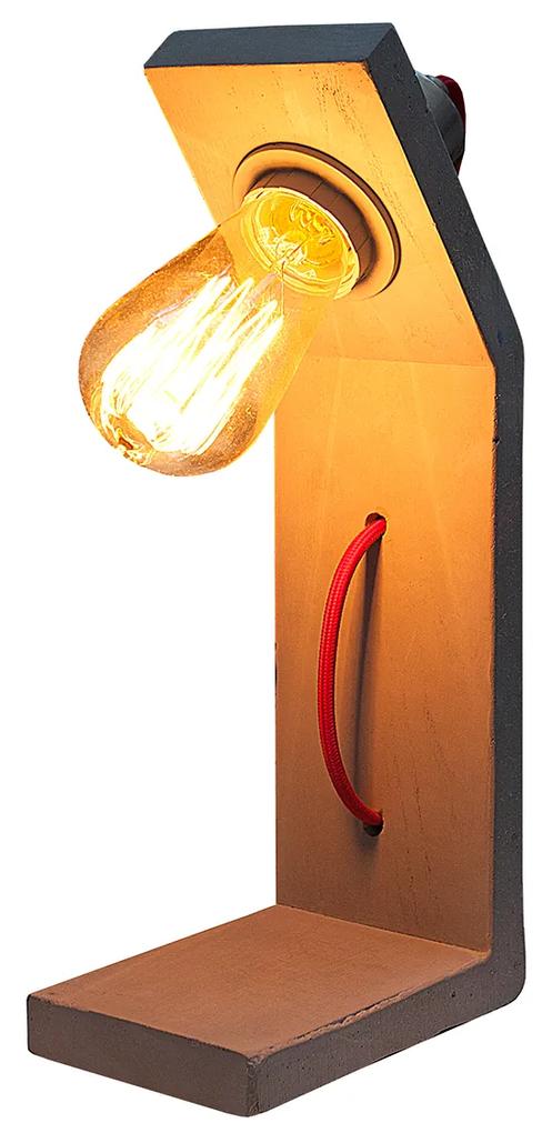 Noble Home Stolní lampa Cemio, 30 cm, betonový vzhled