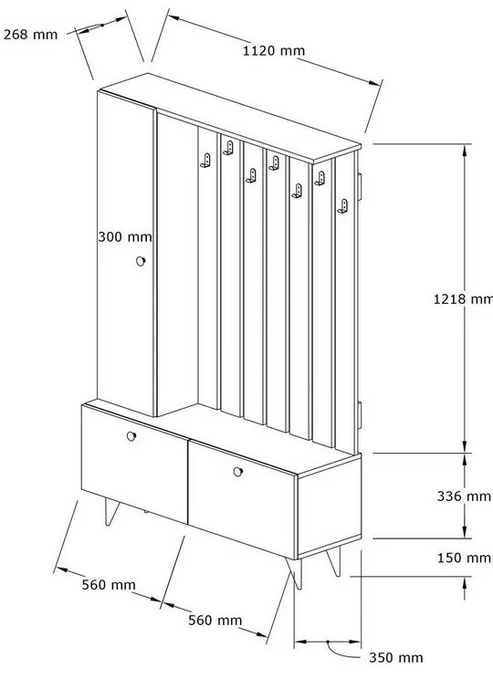 Předsíňová sestava Lala Walnut