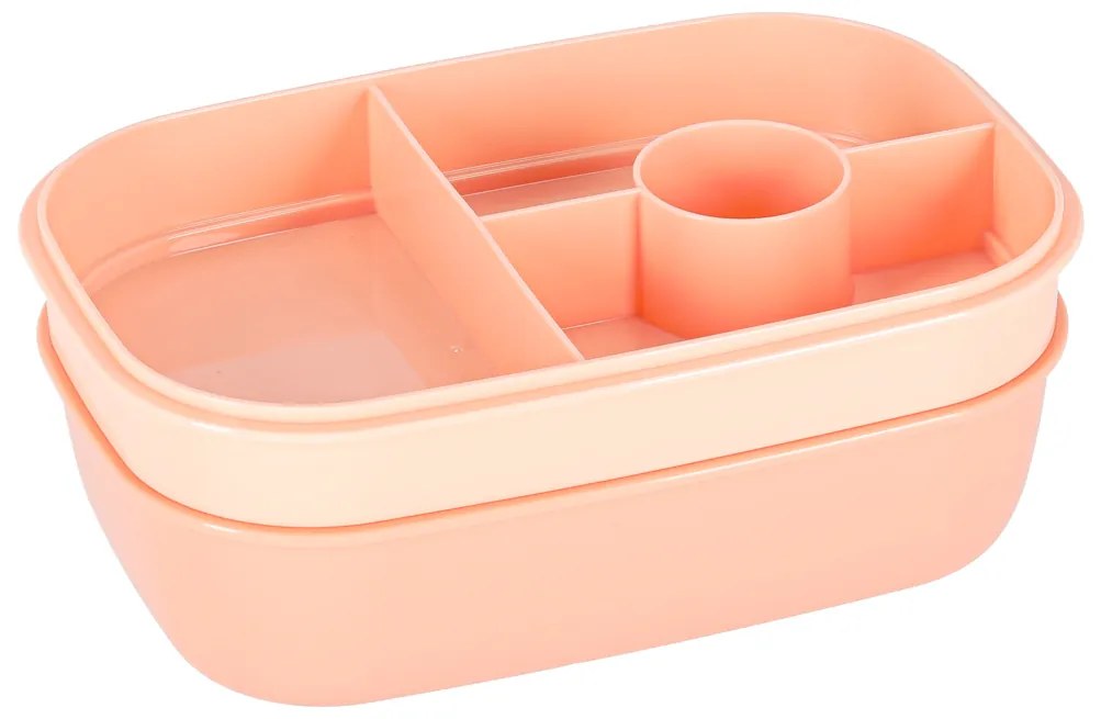 Creative Corner Snídaňový box s přihrádkami rozdělený 1900ml meruňka