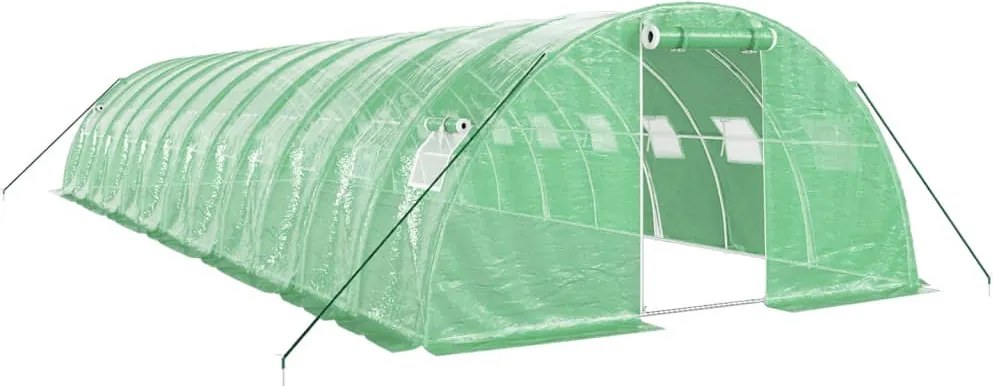 Skleník s ocelovým rámem zelený 48 m² 12 x 4 x 2 m 3188065