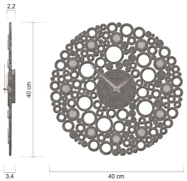 Designové hodiny 61-10-1-5 CalleaDesign Bollicine 40cm