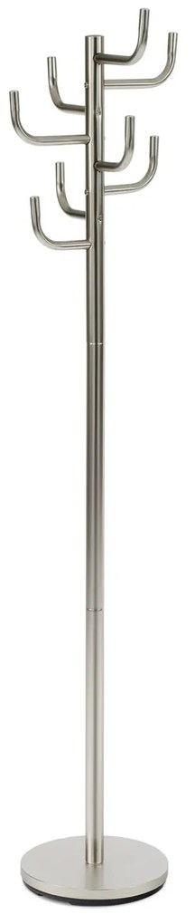 Autronic - Věšák stojanový, kovová konstrukce, broušený nikl, výška 175 cm, nosnost 10 kg - 80609-07