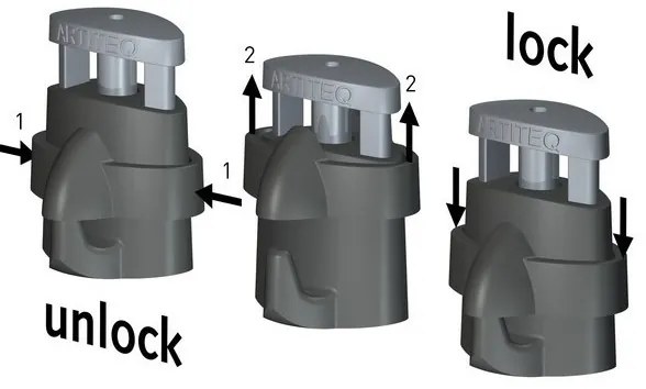 Závěsný systém na obrazy - Háček samosvorný Micro Grip 2mm 20 Kg s pojistkou