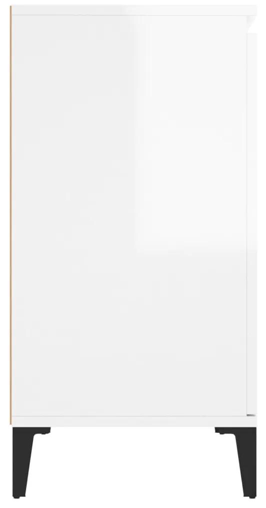 vidaXL Příborník bílý s vysokým leskem 104 x 35 x 70 cm dřevotříska